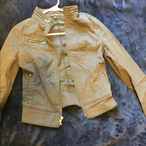 Jackets & Coats | Express Grey Bomber Jacket | Poshmark